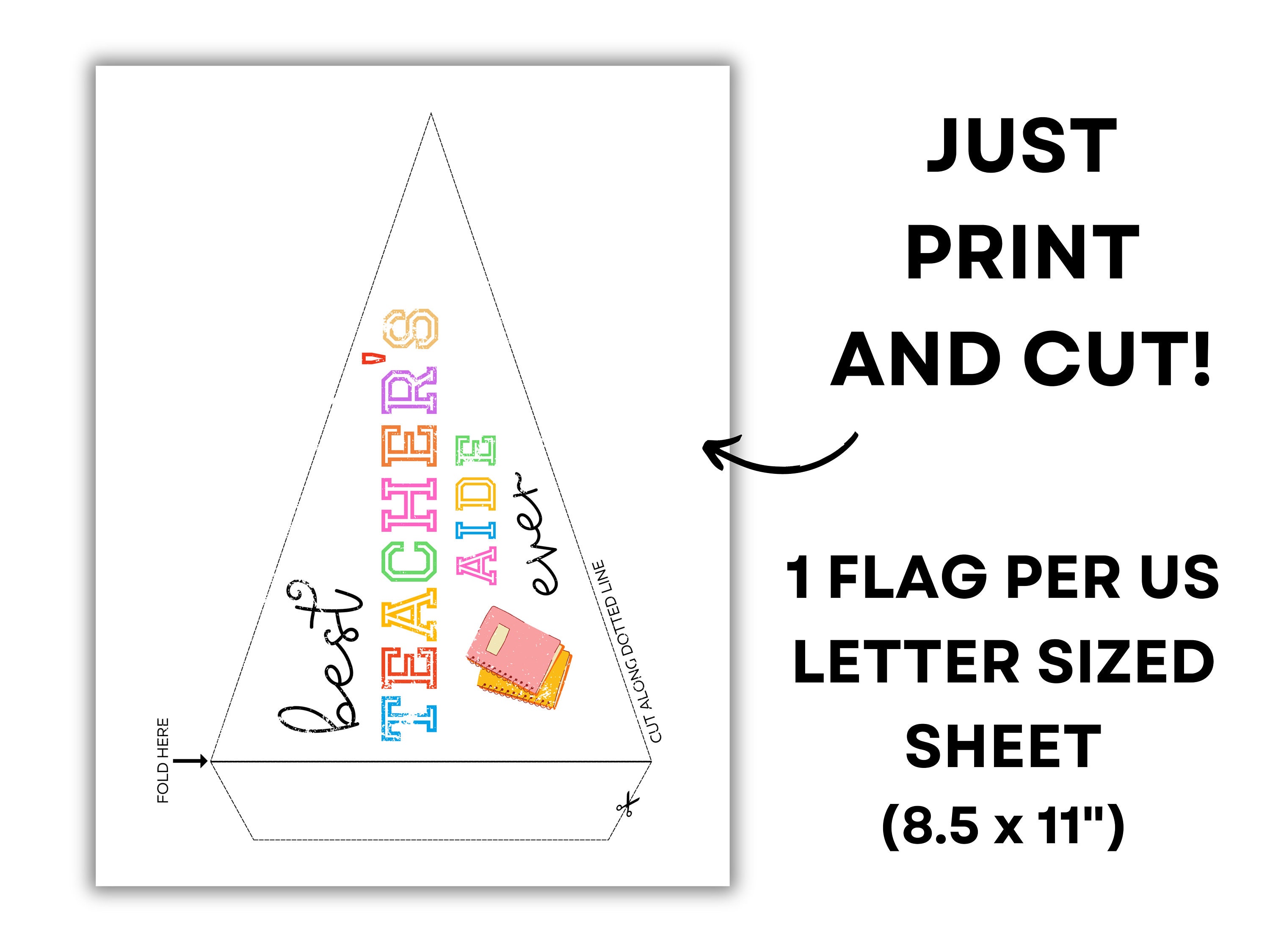 Printable Teacher Appreciation Pennant Flag Printable Teacher - Etsy