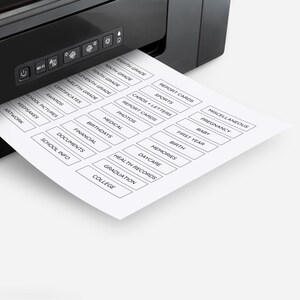 Editable Memory Box File Tab Labels Memory Box Labels Kids Keepsake Box ...