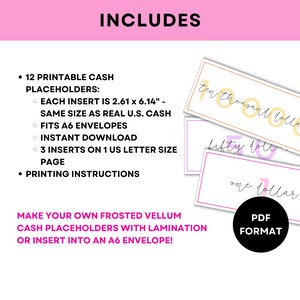 Printable Cash Placeholders Printable Cash Stuffing Placeholder ...