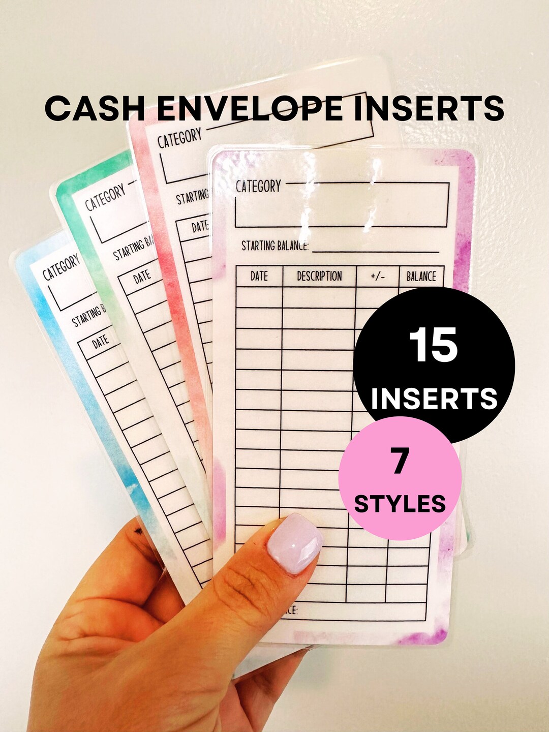 Laminated Cash Envelope Inserts Laminated Cash Stuffing Inserts Cash ...