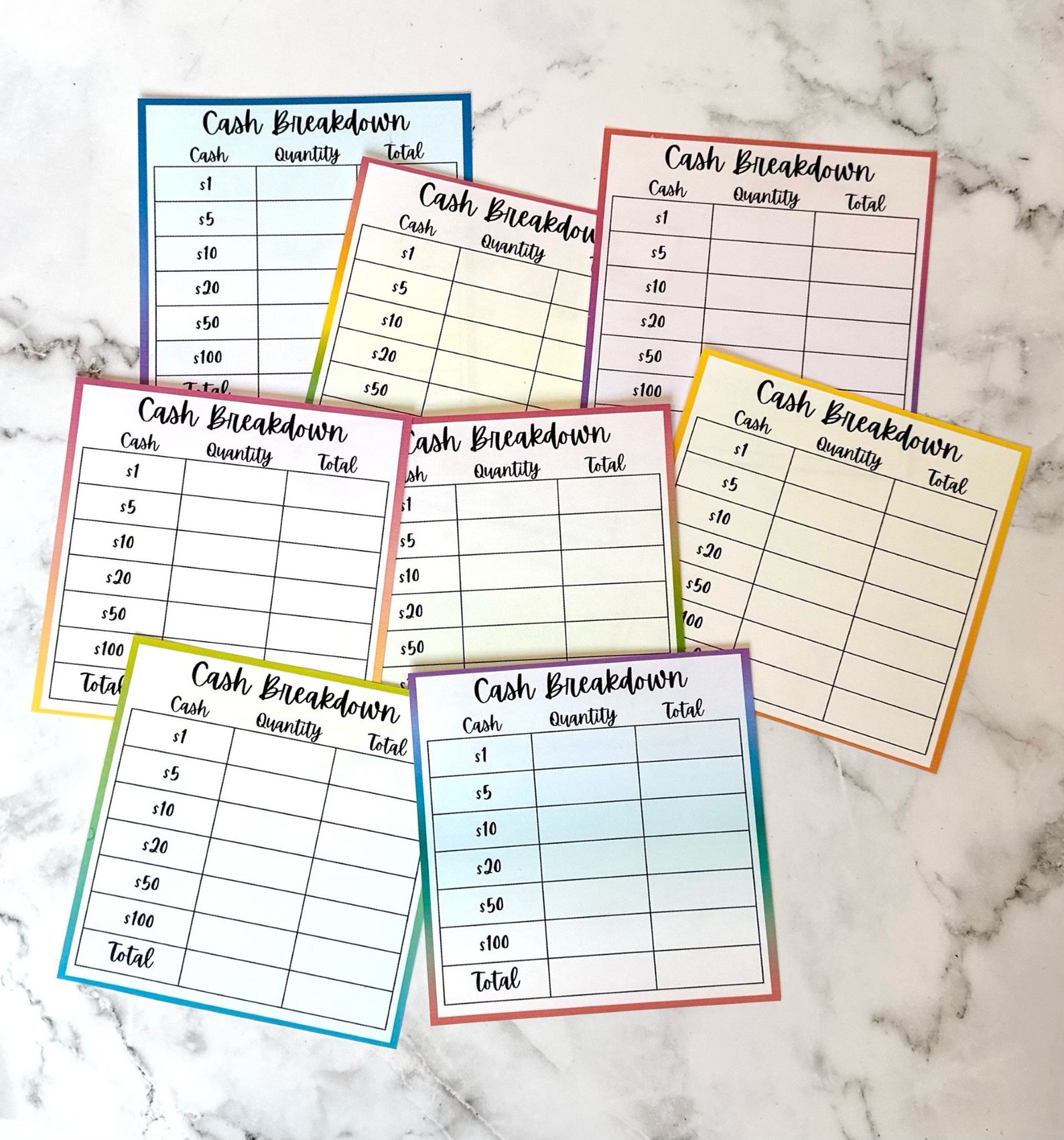 Printable Cash Breakdown Slip Printable Teller Slip Cash Withdrawal ...