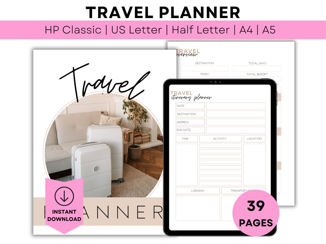Travel Planner Printable Planner Vacation Planner Vacation Packing List ...
