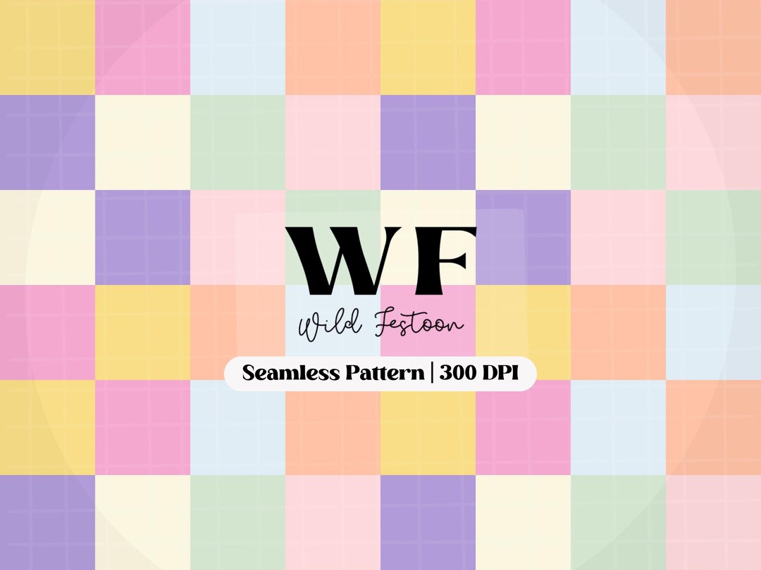 Spring Checkered Seamless Pattern, Pastel Checkered Design, Spring ...