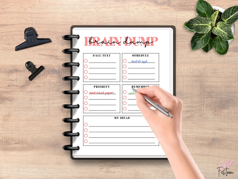 Brain Dump Printable Happy Planner Inserts Brain Dump - Etsy