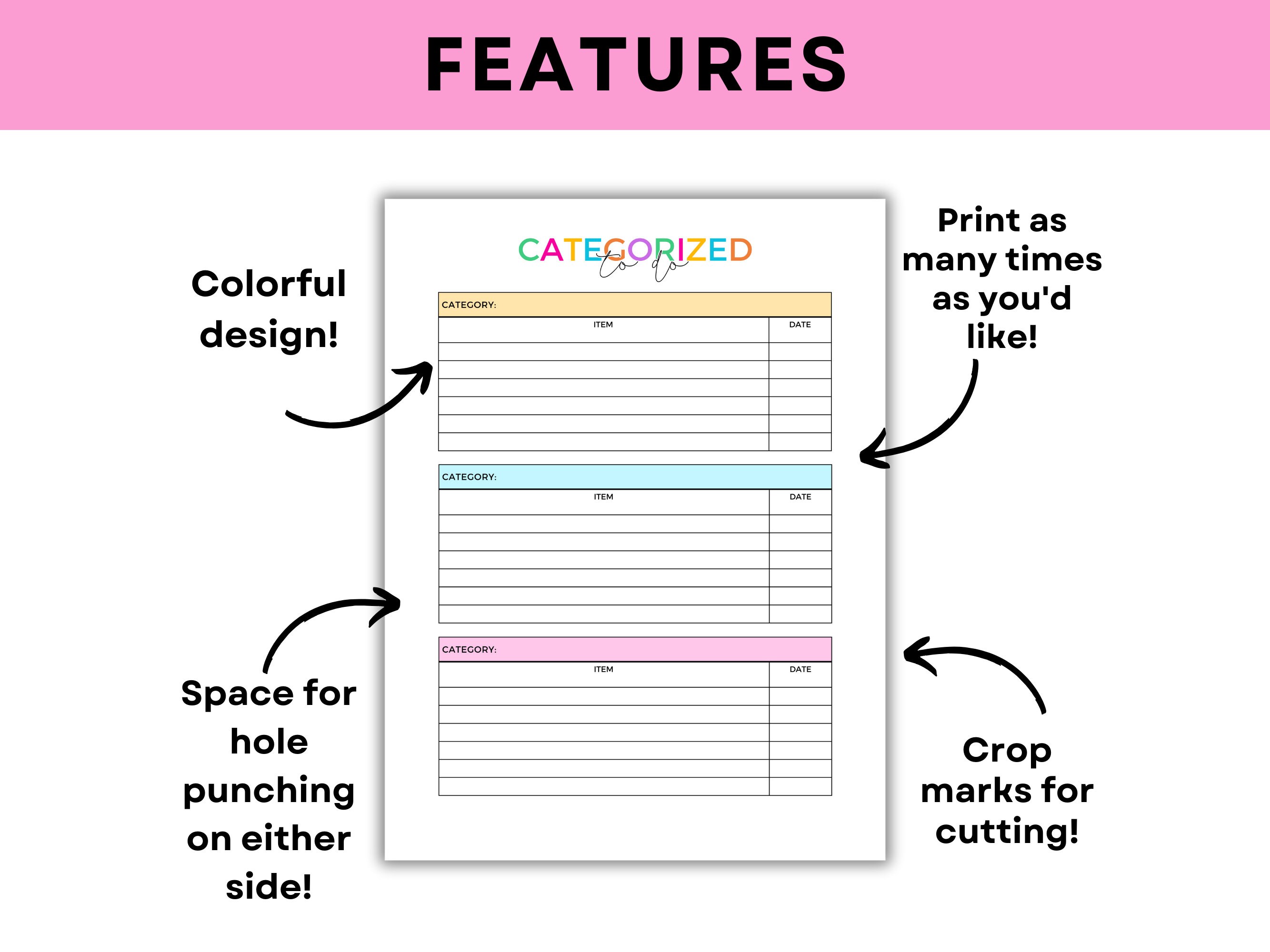 Printable to Do List Bundle Printable Planner Insert Happy - Etsy