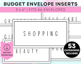 Cash Envelope Inserts Printable Cash Envelope Tracker Cash Stuffing ...