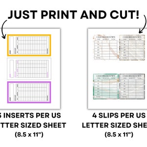 Printable Budget Breakdown Bundle Cash Envelope Breakdown Sheet ...