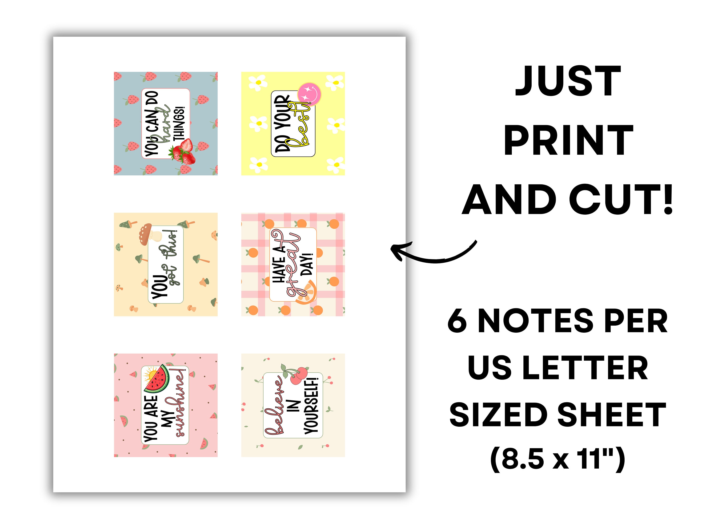 Kids Lunchbox Notes Printable Vintage Lunch Box Cards Back to School ...