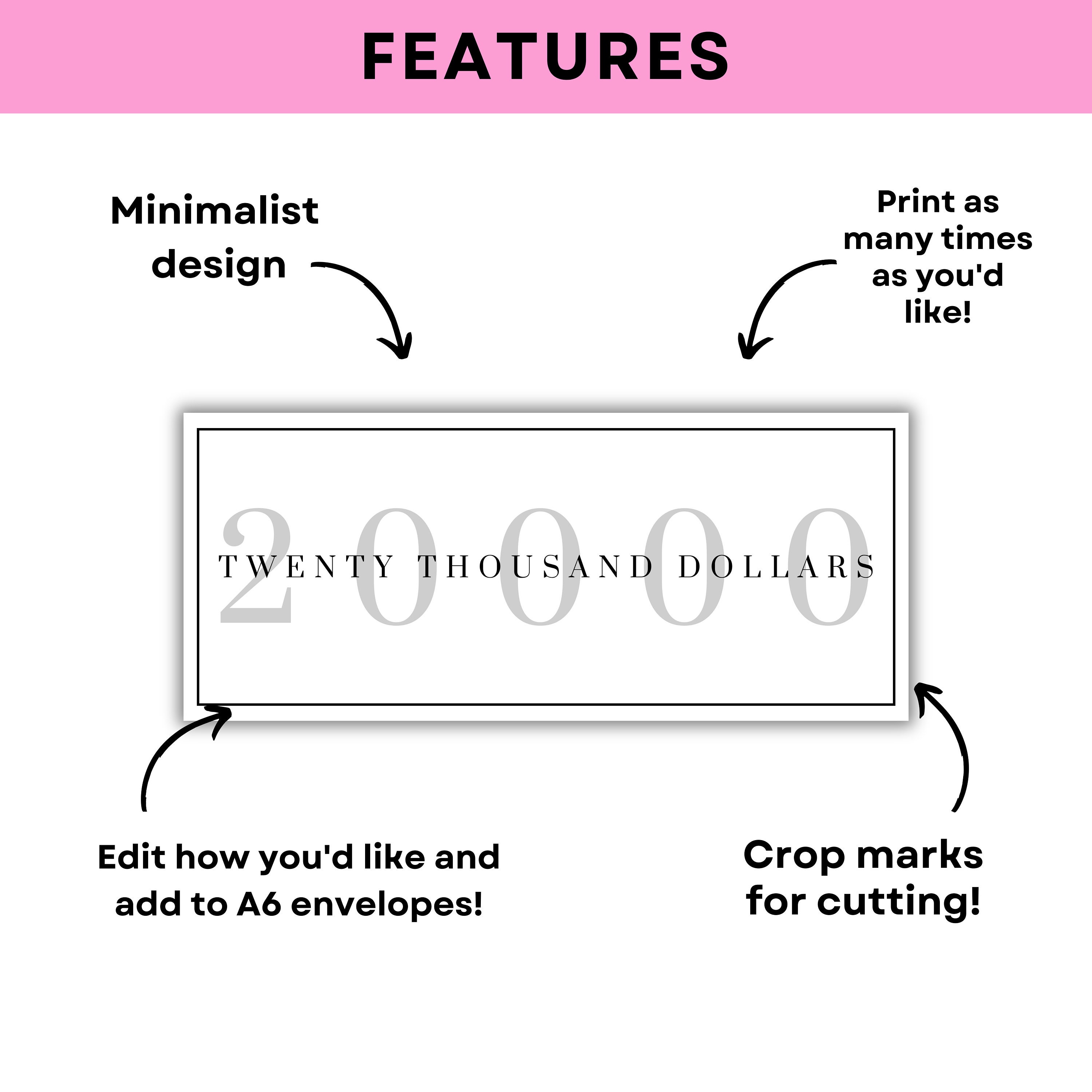 Editable Cash Placeholders Printable Inserts Printable Budget Envelope ...