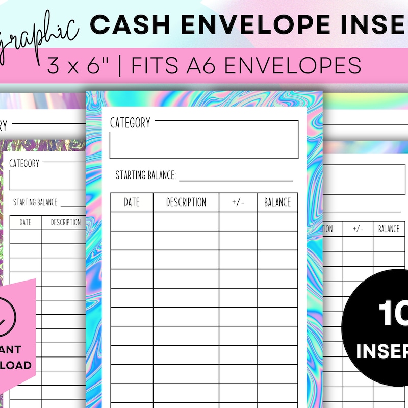 Cashless Budget Trackers - Etsy
