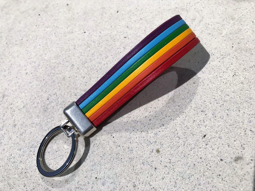 LGBT Gay Pride Community, Leather Keychain, Gay Keychain, Rainbow ...