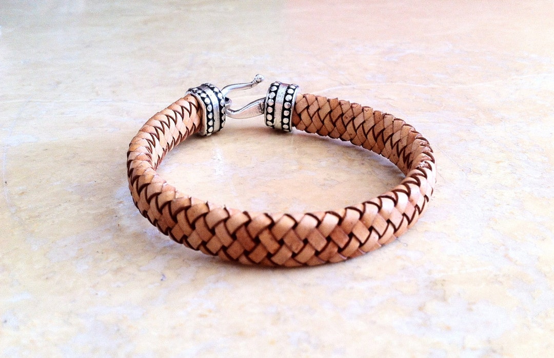 Simple Leather Bracelet for Men, Gift for Men, Mens Braided Leather ...