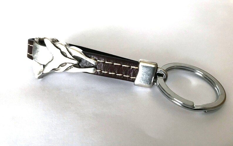 Wolf Keychan Leather Keychain Gift for Wolf Lovers Keychain - Etsy
