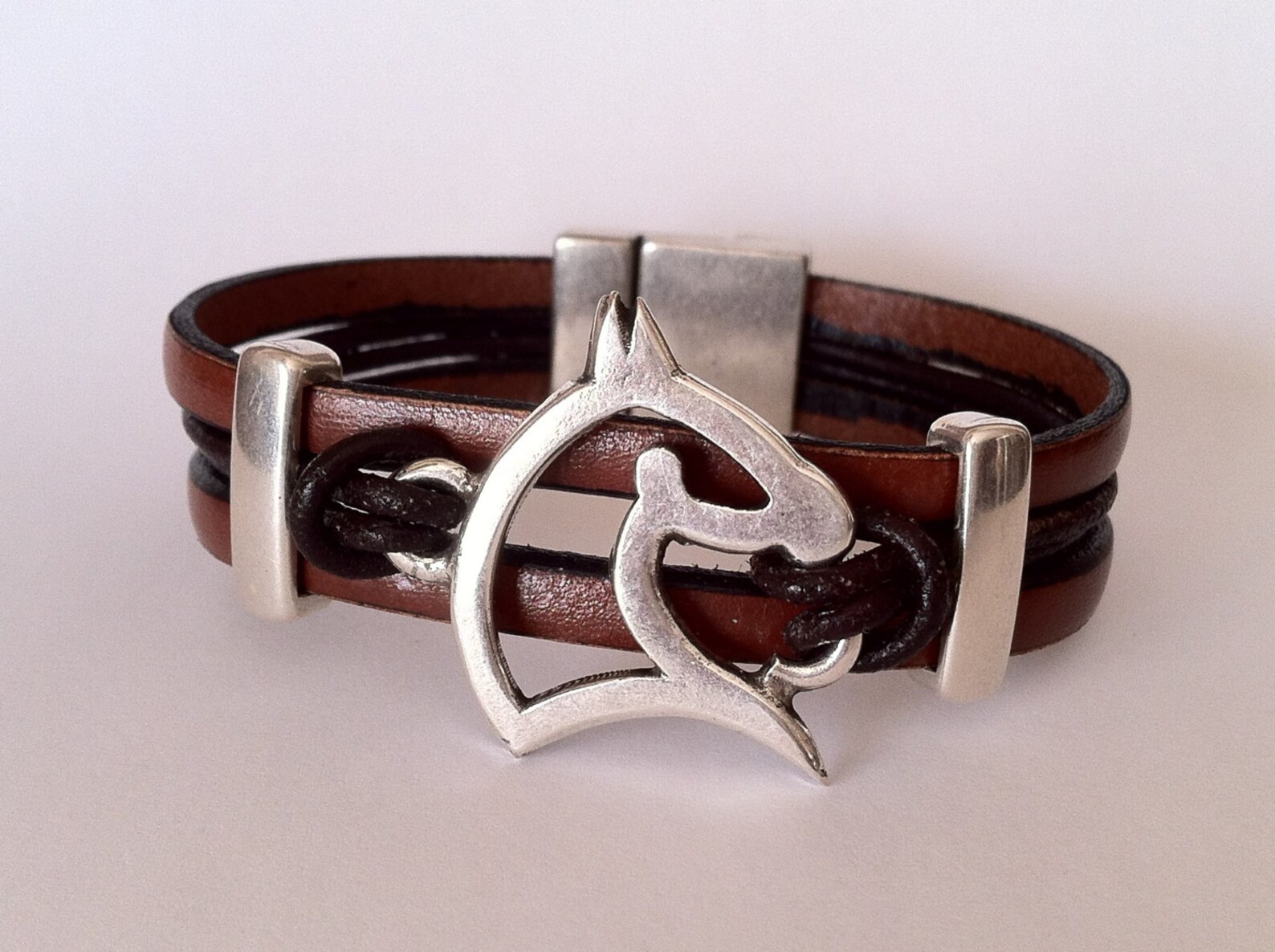 Horse Bracelet Mens Bracelet Equestrian Bracelet Western | Etsy