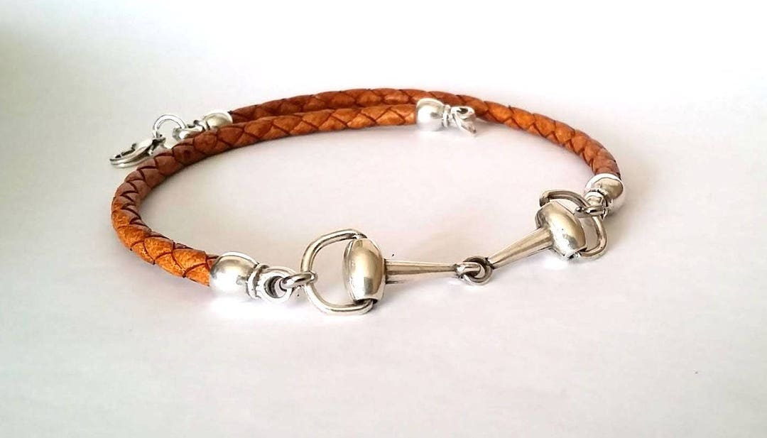 Snaffle Bit Necklace, Braided Leather Choker, Women Choker, Gift for ...
