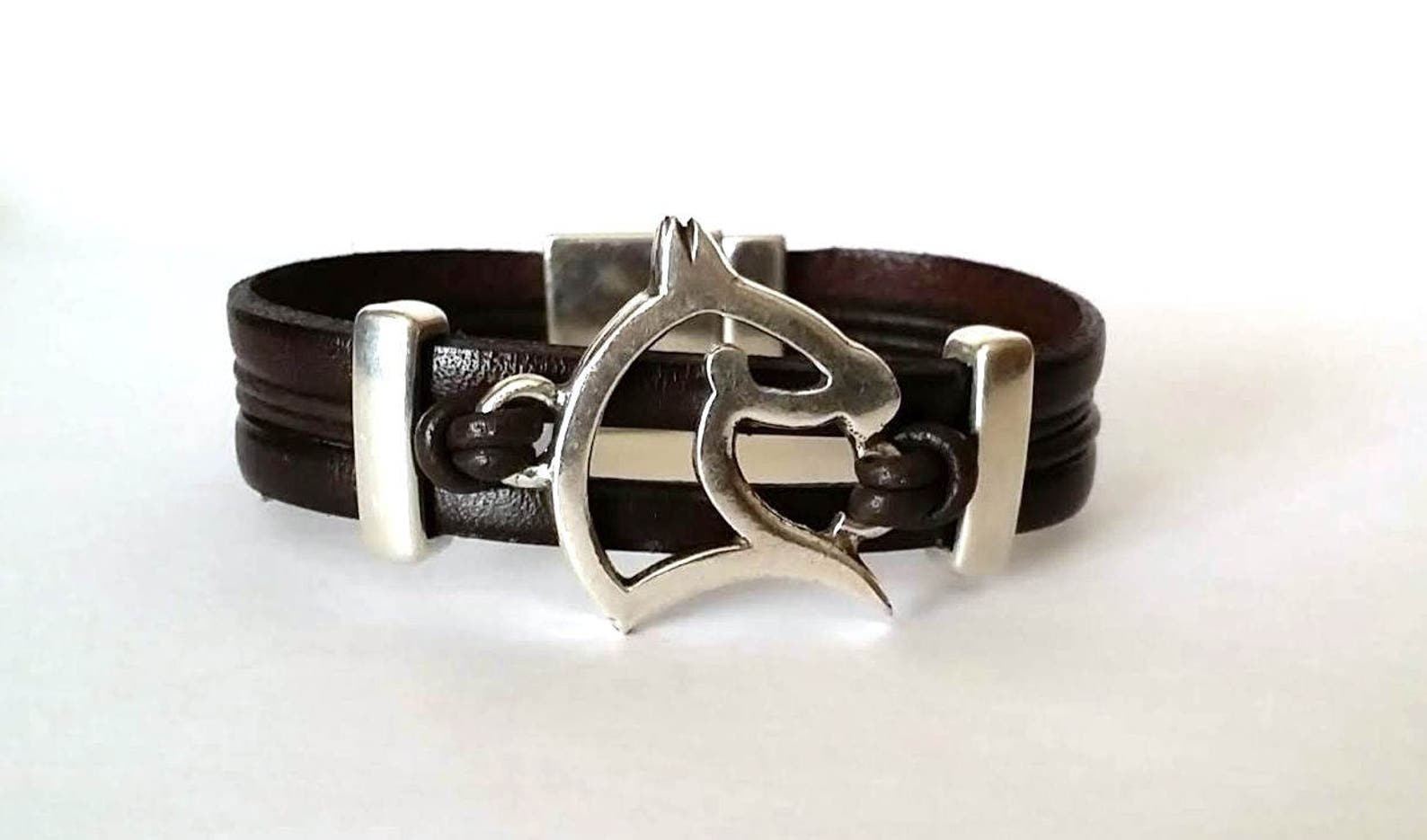 Horse Bracelet Mens Bracelet Equestrian Bracelet Western | Etsy