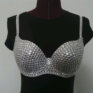 Fully Hand Jeweled Bra (front and Back) - Etsy