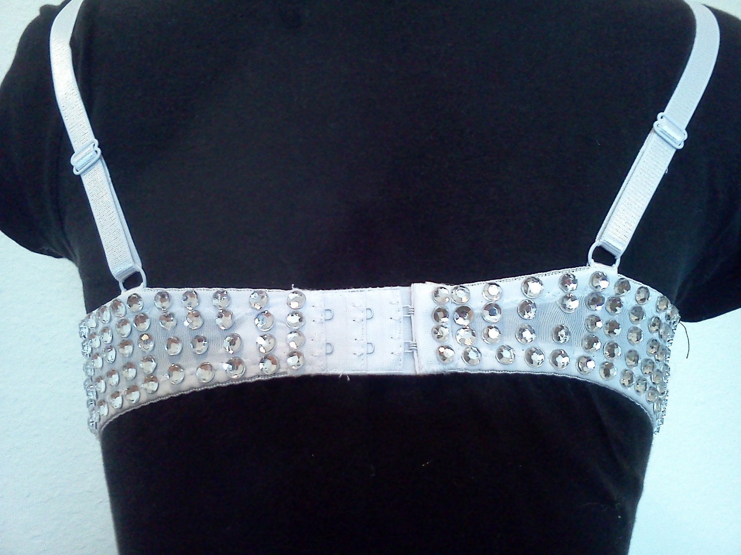 Fully Hand Jeweled Bra front and Back - Etsy