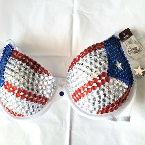 Puerto Rican National Flag Bra - Etsy