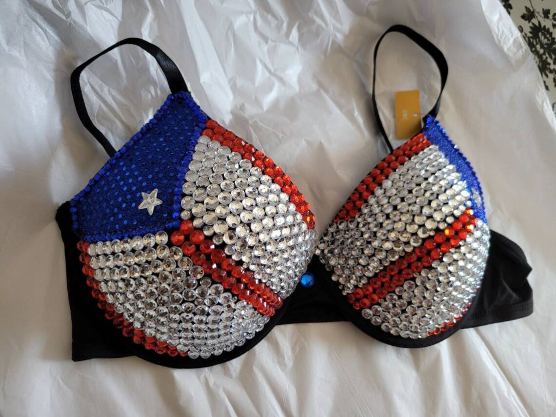 Puerto Rican National Flag Bra - Etsy