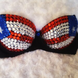 Puerto Rican National Flag Bra - Etsy