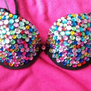 Rhinestone Bra - Etsy