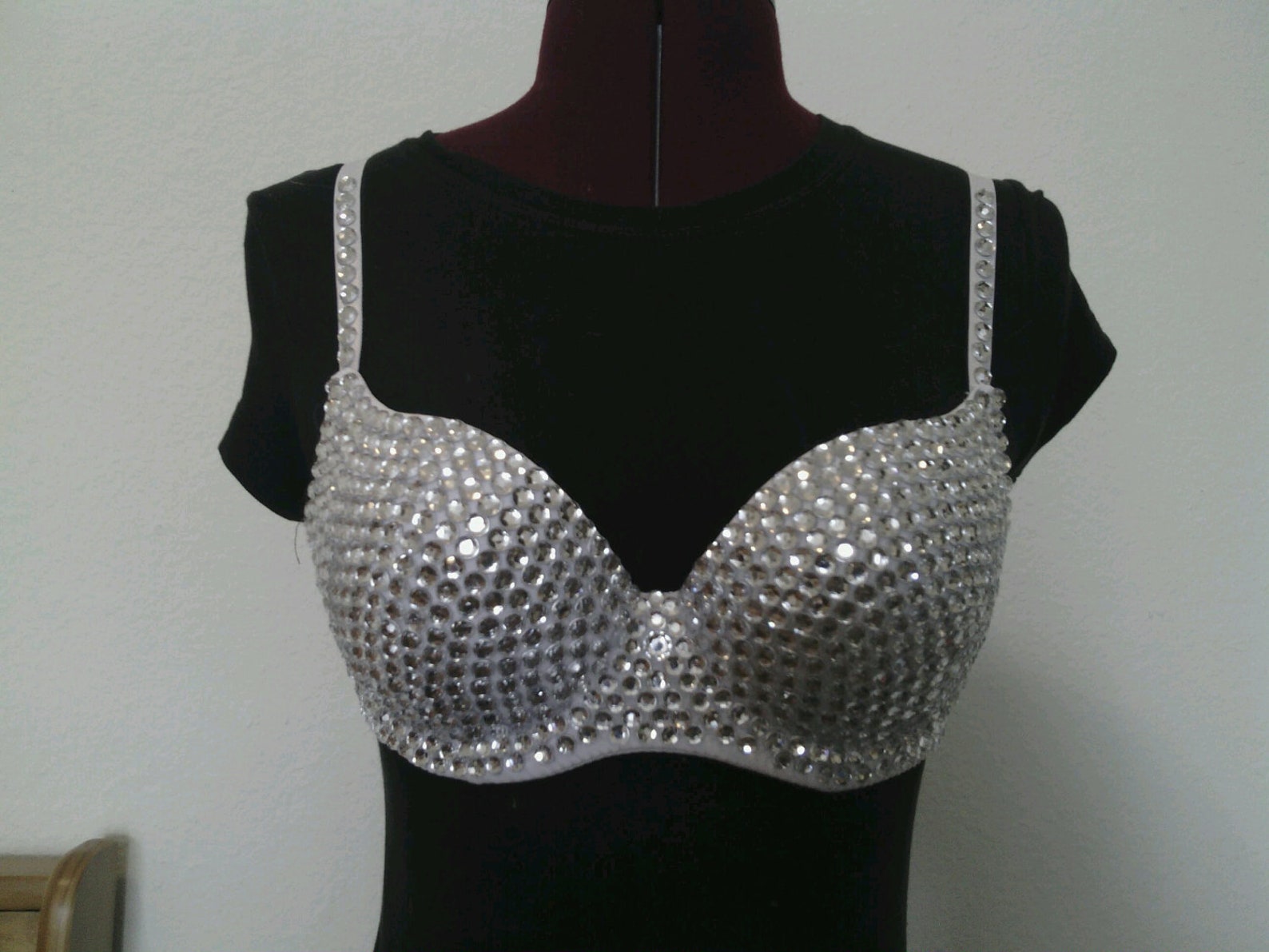 Fully Hand Jeweled Bra front and Back - Etsy