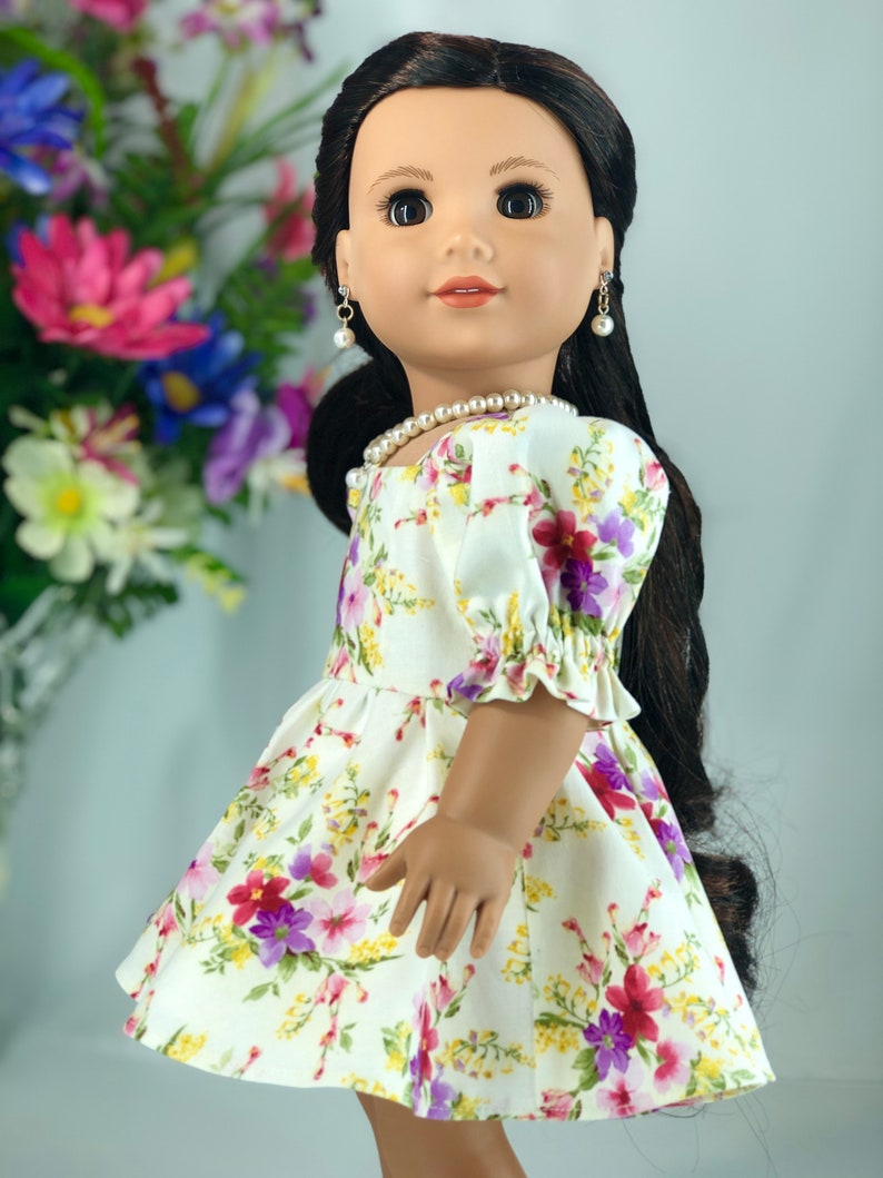 Fits 18 Inch Dolls 18 Inch Doll Clothes Fully Lined Floral Etsy