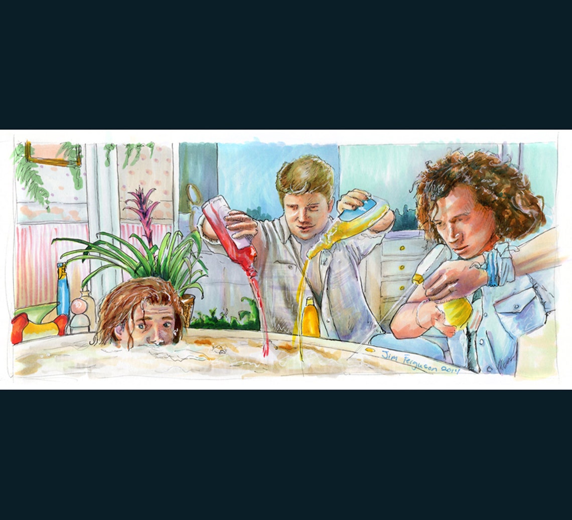 Encino Man - He Needs a Bath Poster Print by Jim Ferguson - Etsy