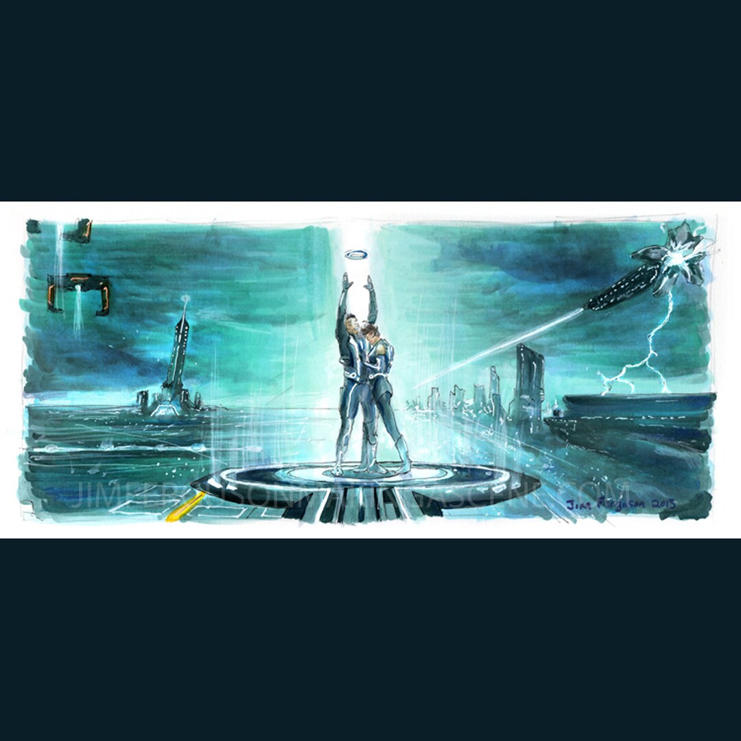 Tron Legacy: Sam and Quorra 5"x11" Poster Print by Jim Ferguson - Etsy