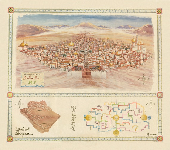 Quest for Glory 2 Map - Etsy