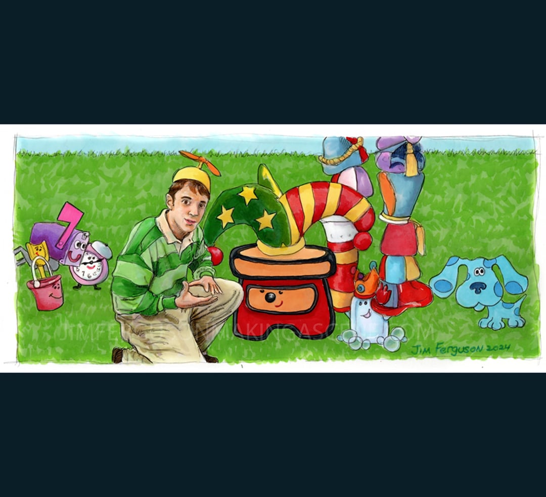 Blue's Clues - Silly Hat Art Print by Jim Ferguson - Etsy