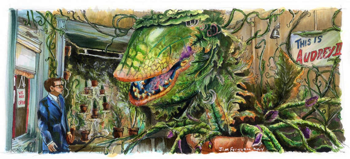 Little Shop of Horrors Feed Me Poster Print by Jim Ferguson | Etsy