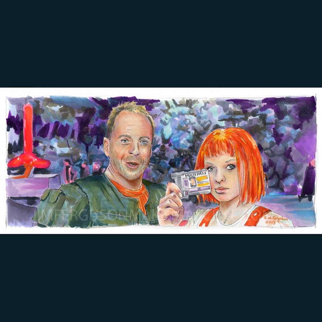 Fifth Element - Leeloo Dallas Multipass Poster Print by Jim Ferguson - Etsy