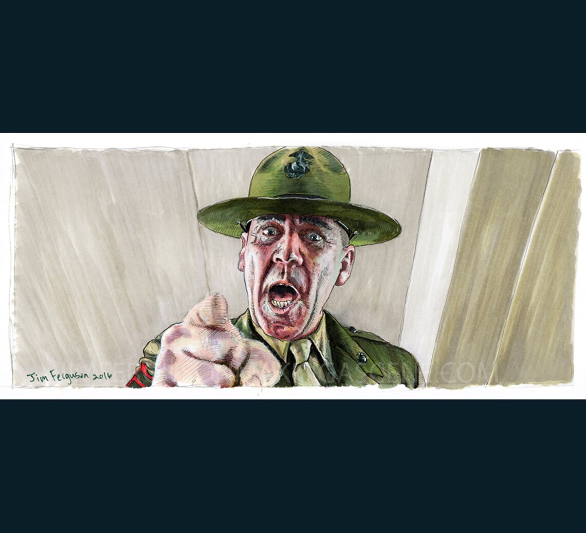Full Metal Jacket Gunnery Sergeant Hartman Print by Jim - Etsy