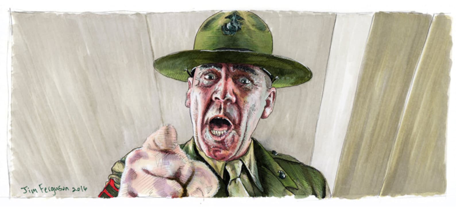 Full Metal Jacket - Gunnery Sergeant Hartman Print by Jim Ferguson - Etsy