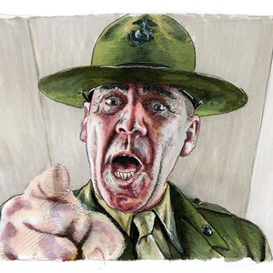 Full Metal Jacket - Gunnery Sergeant Hartman Print by Jim Ferguson - Etsy