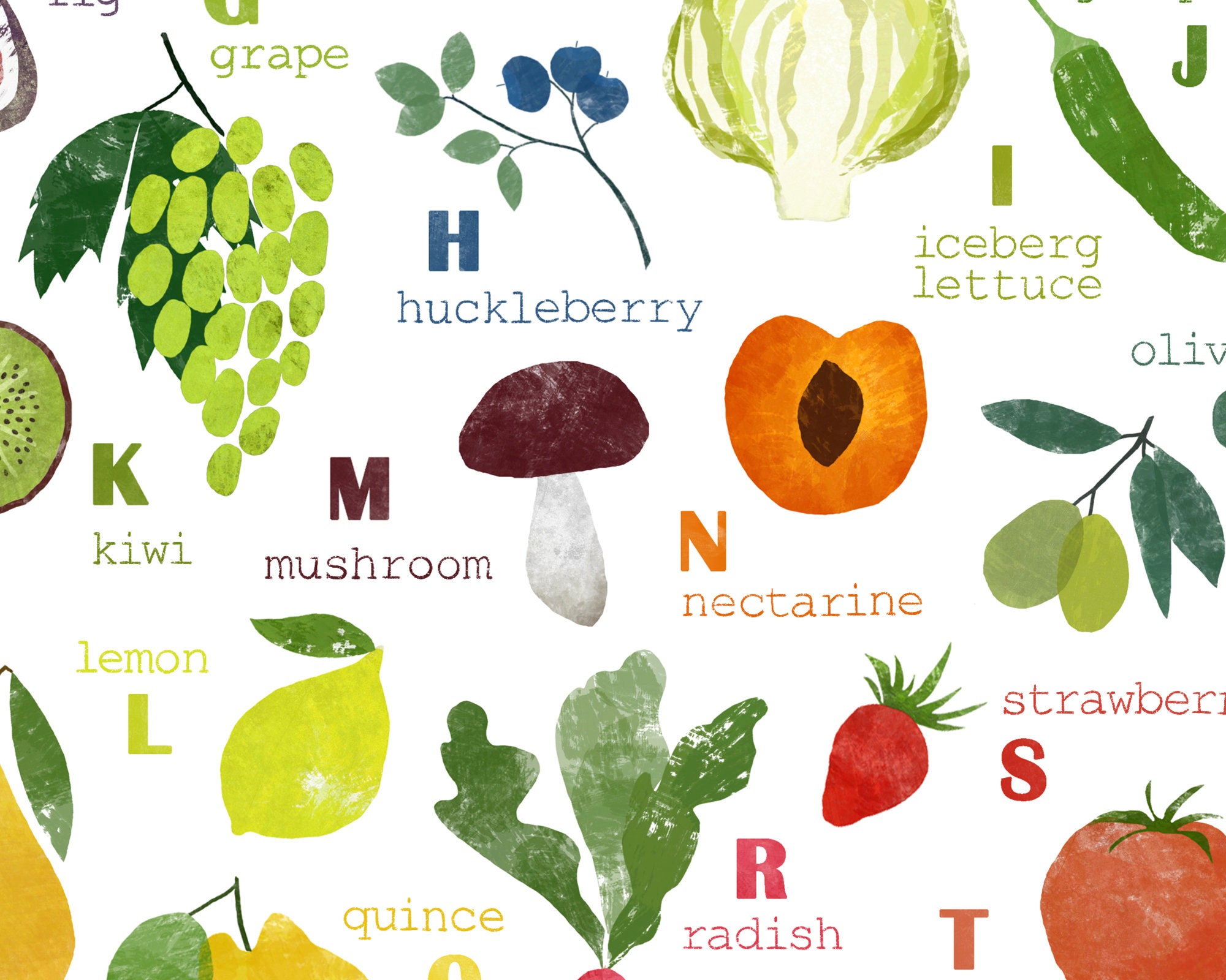 ABC Printable Poster, Instant Download Alphabet Poster, Education for ...