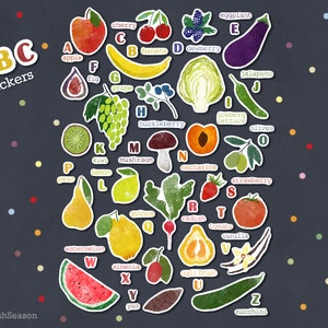 ABC Printable Stickers Instant Download Alphabet Sticker - Etsy