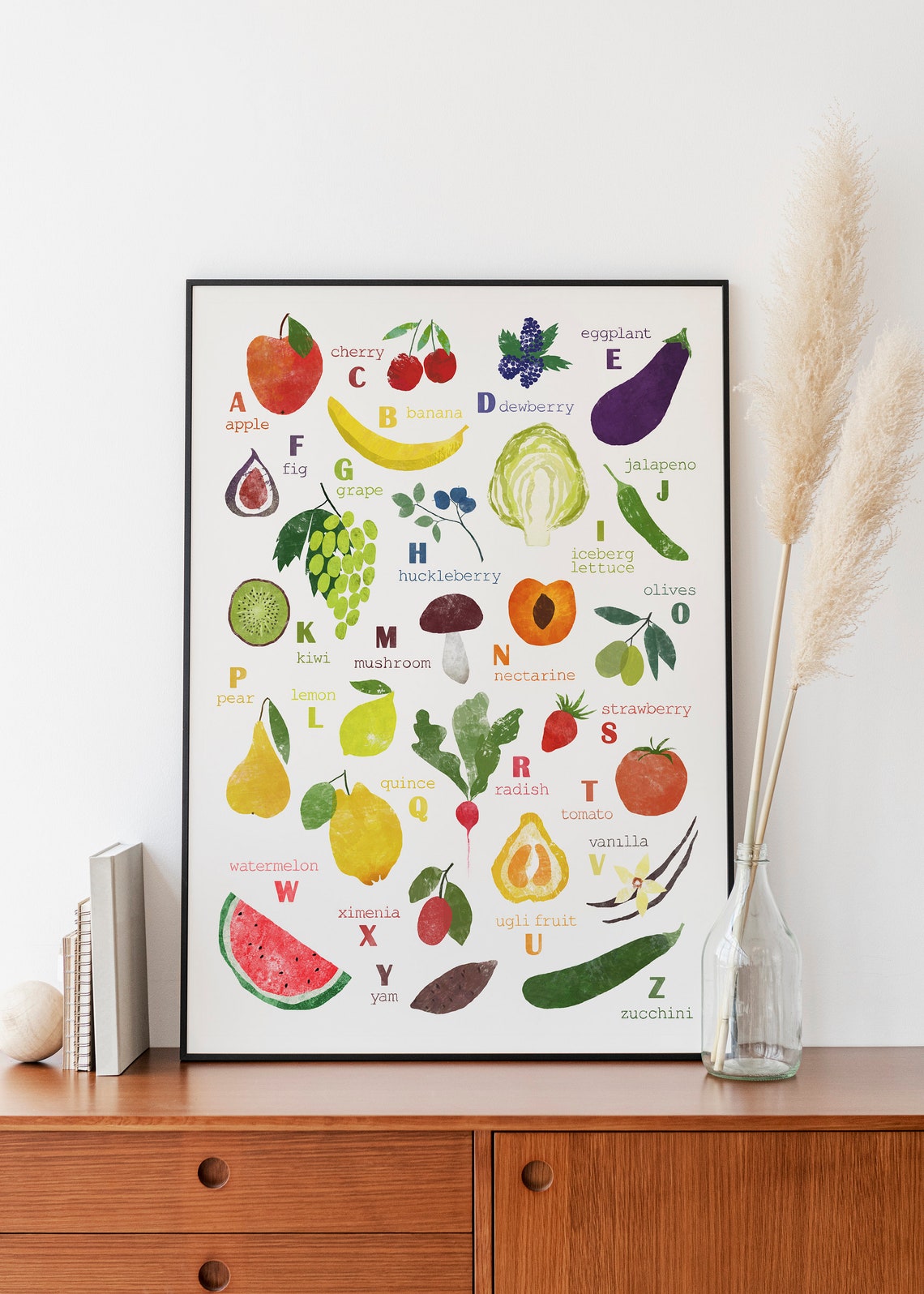 ABC Printable Poster, Instant Download Alphabet Poster, Education for ...