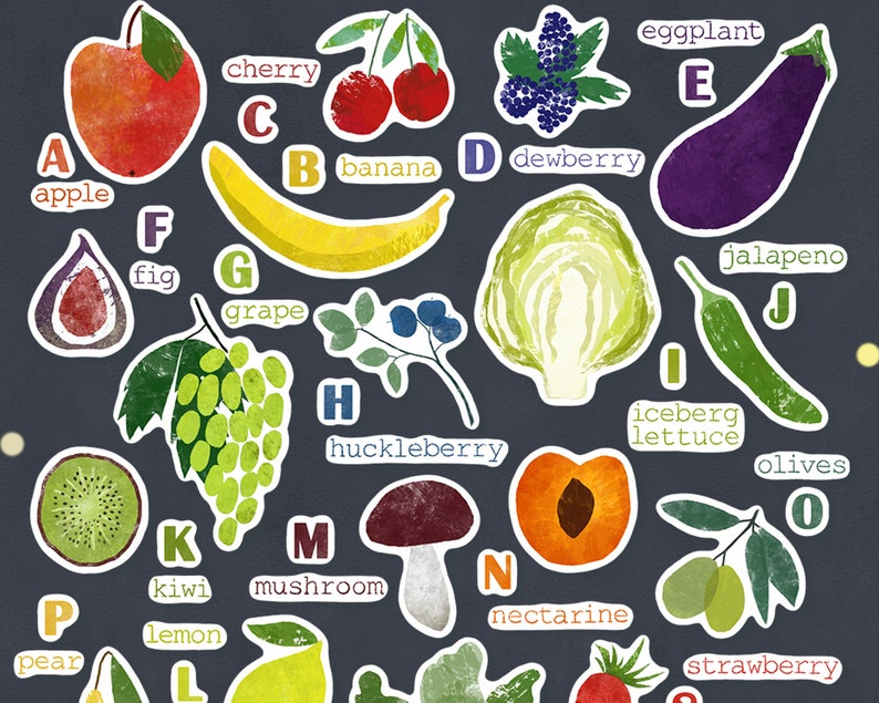 ABC Printable Stickers Instant Download Alphabet Sticker - Etsy