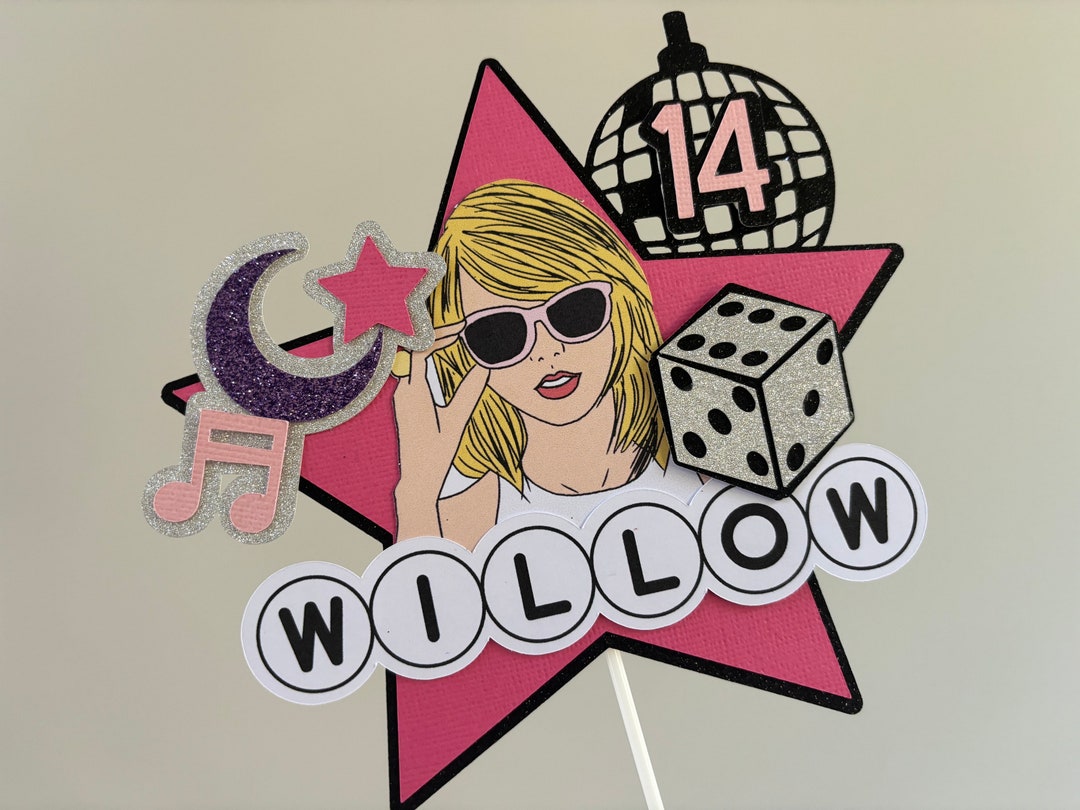Taylor Swift Inspired Cake Topper – Custom Birthday Party Decoration - Etsy