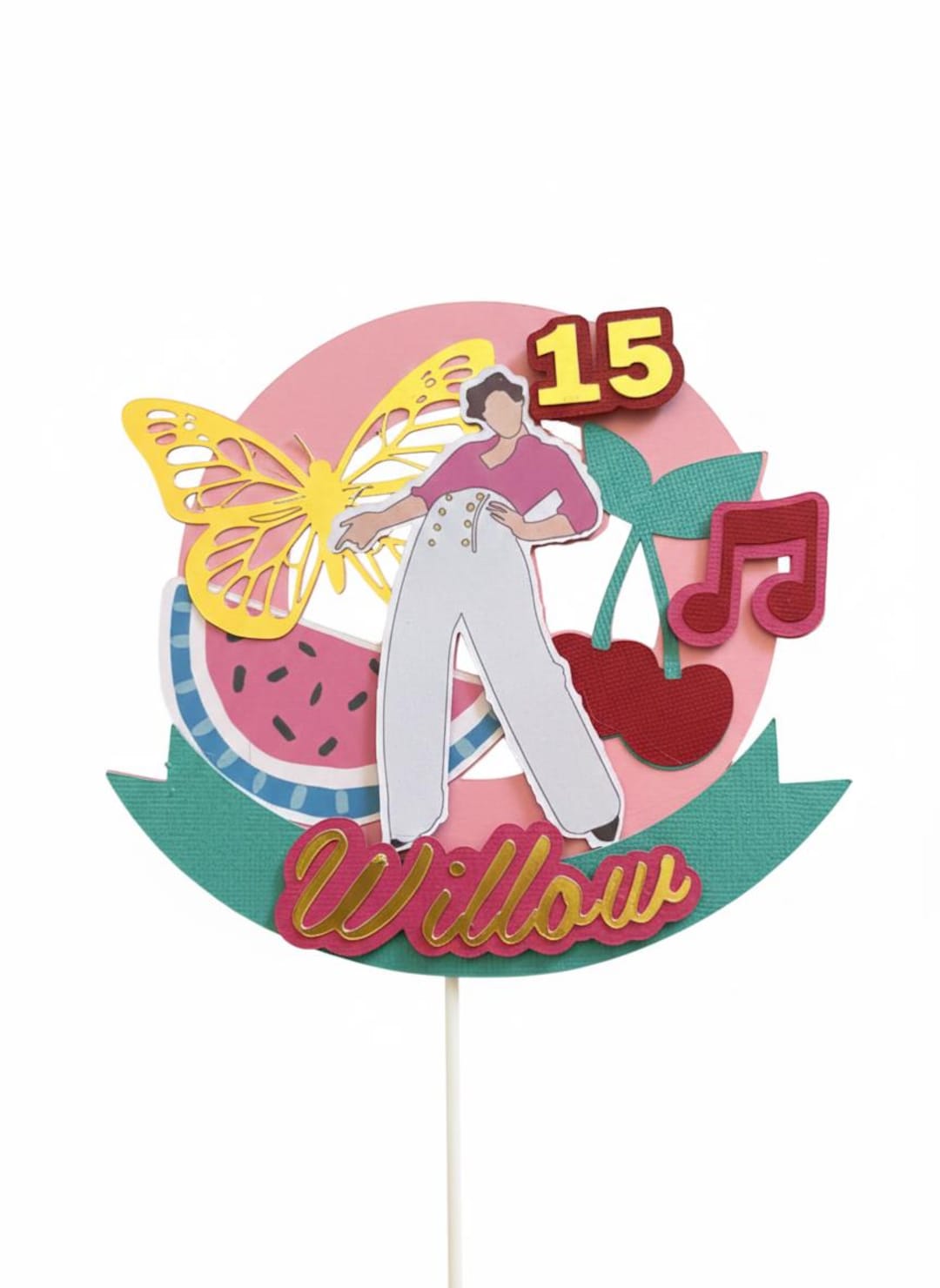 Harry Styles Inspired Cake Topper – Custom Birthday Party Decoration ...