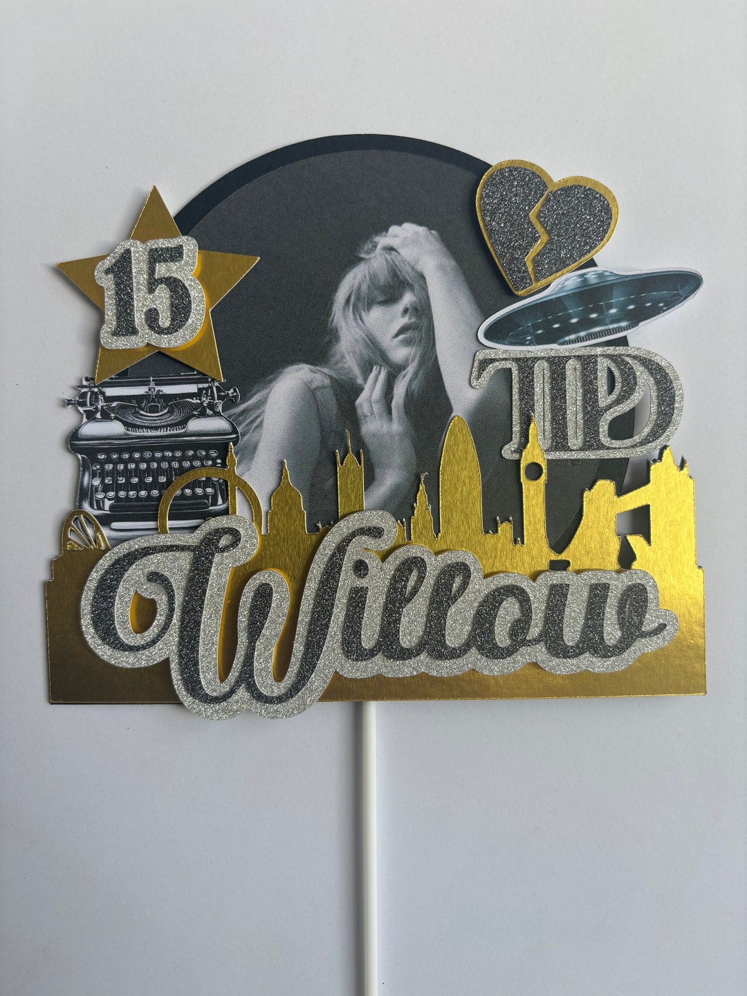 TAYLOR SWIFT TTPD Inspired Cake Topper the Tortured Poets Department ...