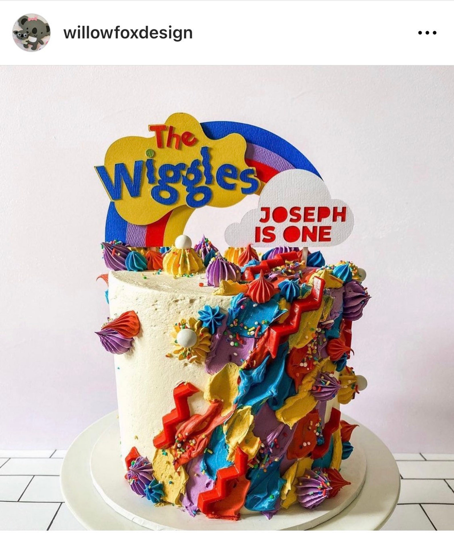 THE WIGGLES Cake Topper Emma Wiggles Theme Party Birthday Personalised ...