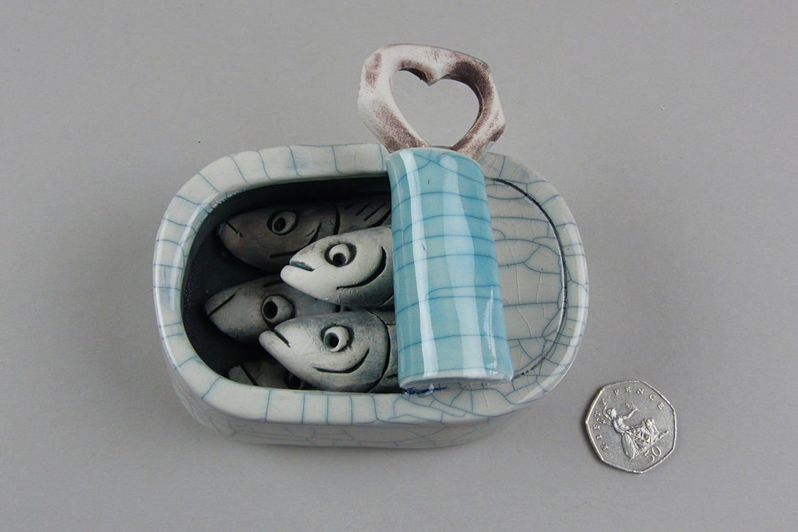 Ceramic Sardines in a Tin - Etsy