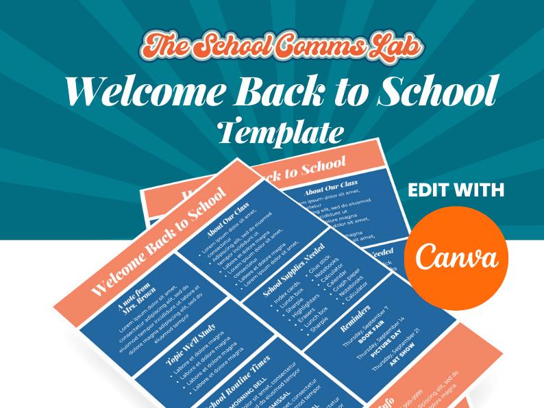Welcome Back to School Template - Etsy