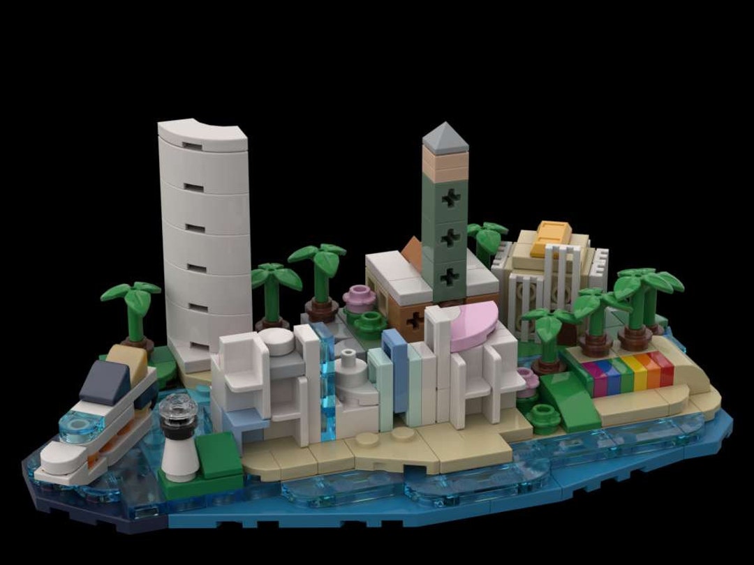 LEGO City Skyline Landmark Miami Florida Pride Custom MOC Digital ...