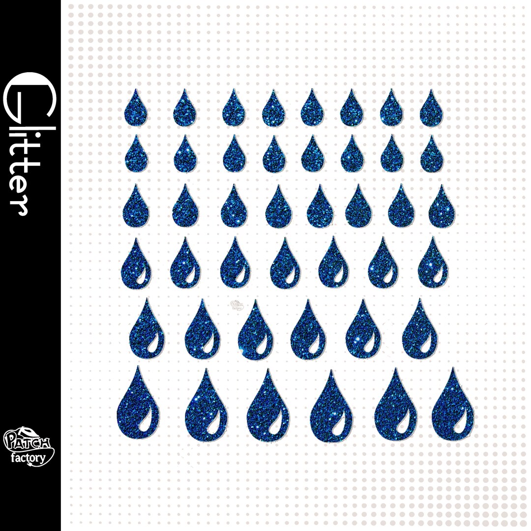 Glitter Iron-on Image Set Raindrops, Drops to Iron On - Etsy