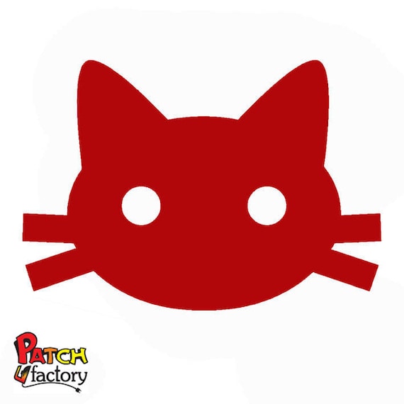 Iron-on transfer cat face mini 49 colors | Etsy